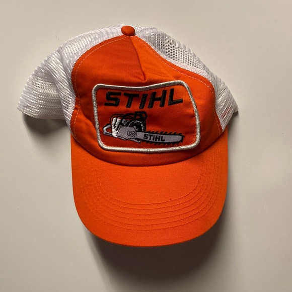 Accessories | Stihl Orange And White Trucker Hat | Poshmark